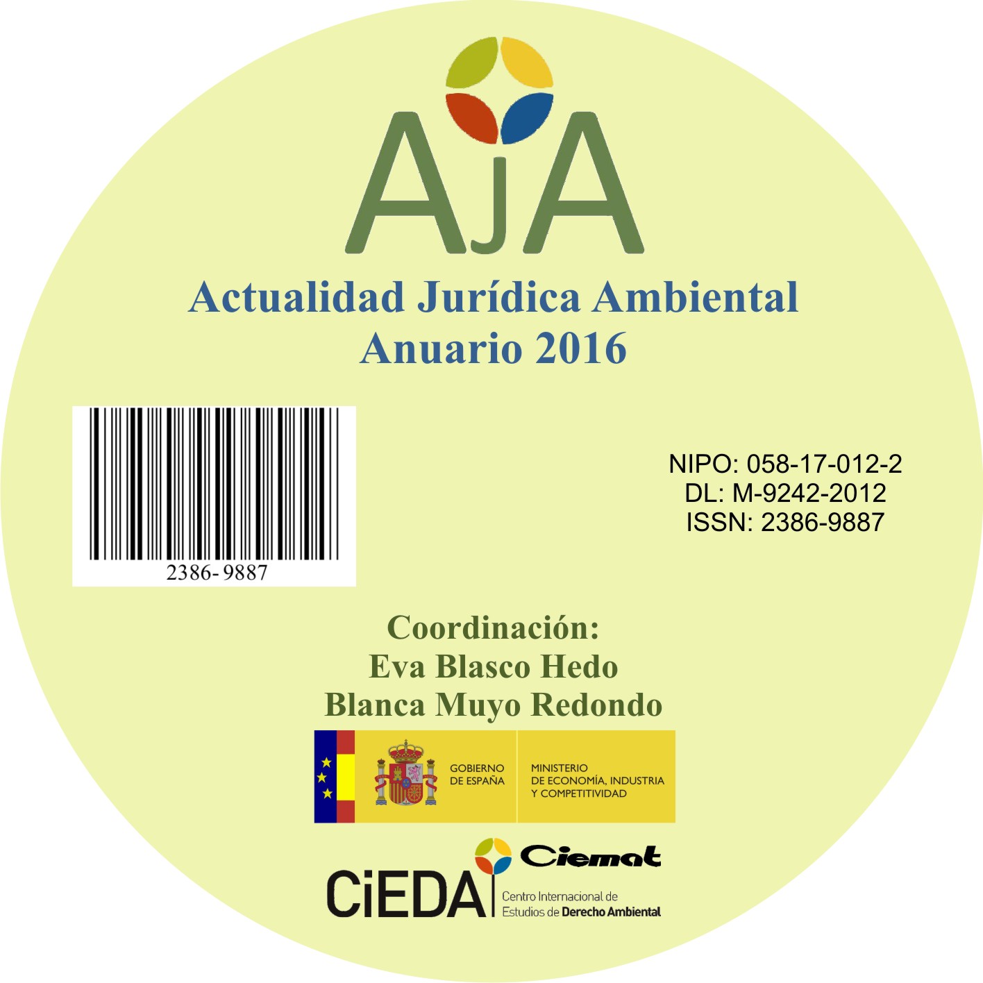 Nota del Editor. Publicación de “Actualidad Jurídica Ambiental: Anuario ...